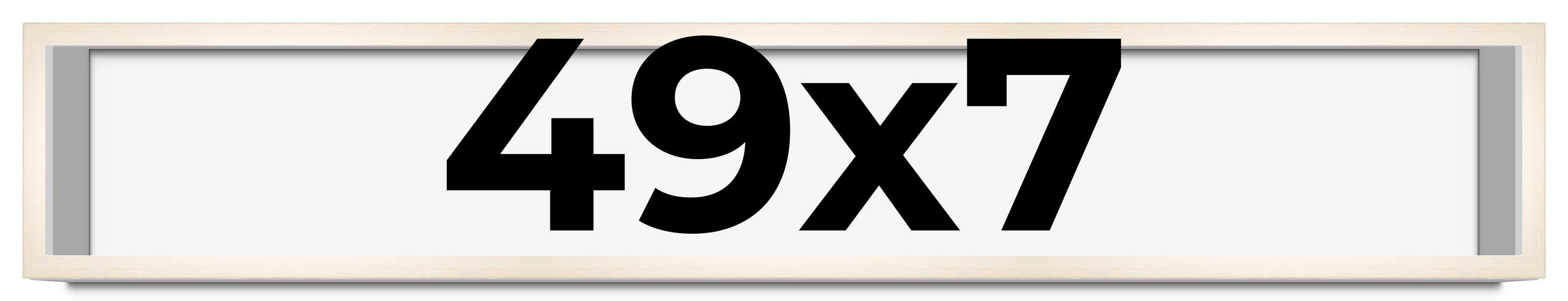 49x7 Frame White Wash Solid Wood Picture Frame | 0.75 Inch Moulding ...