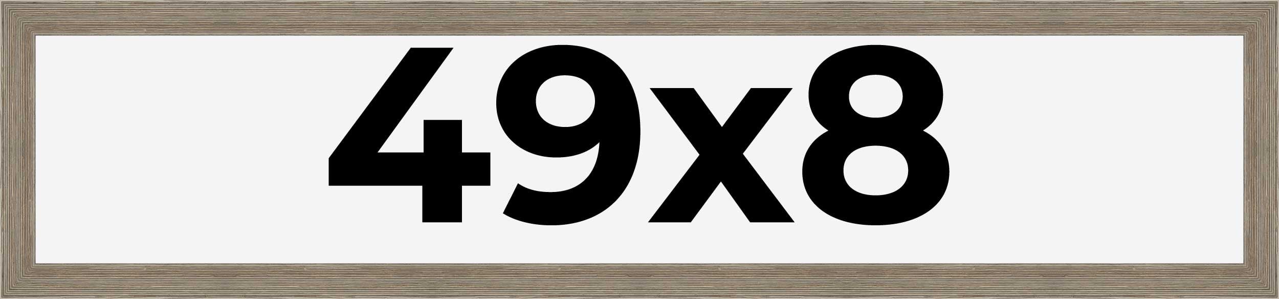 49x8 Frame Gray Barnwood Rustic Solid Wood Picture Frame | 1.5 Inch ...