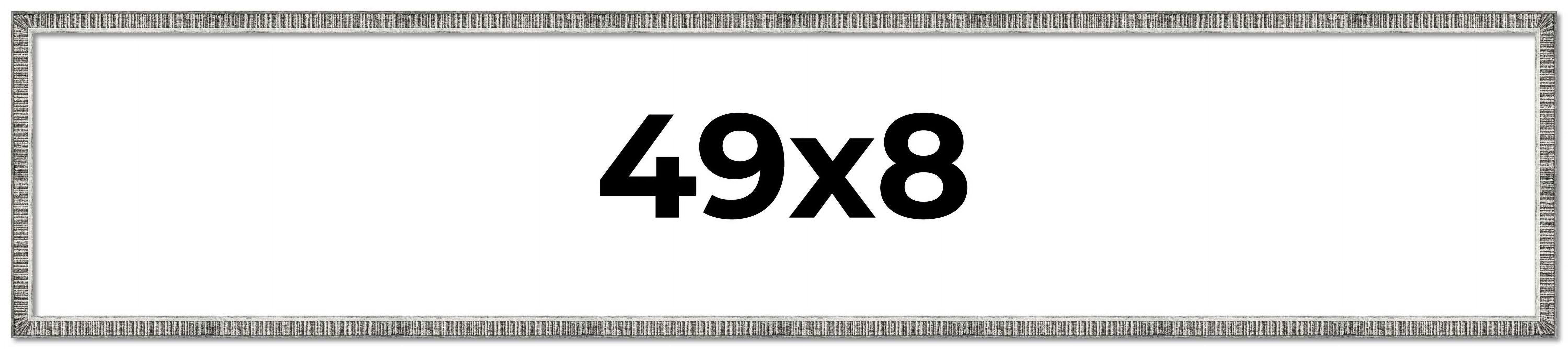 49x8 Frame Silver Picture Frame - Complete Modern Photo Frame Includes ...