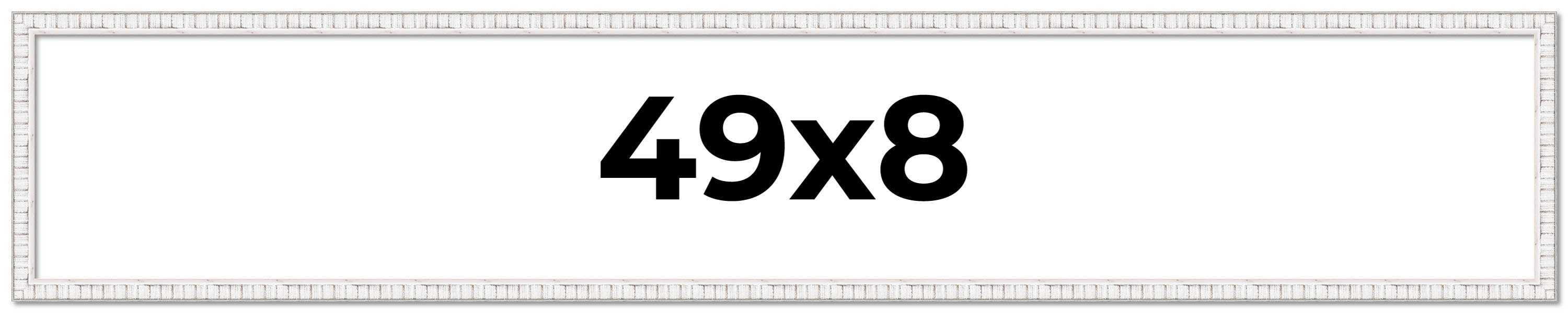 49x8 Frame White Scuffed Rustic Solid Wood Picture Frame | 0.75 Inch ...