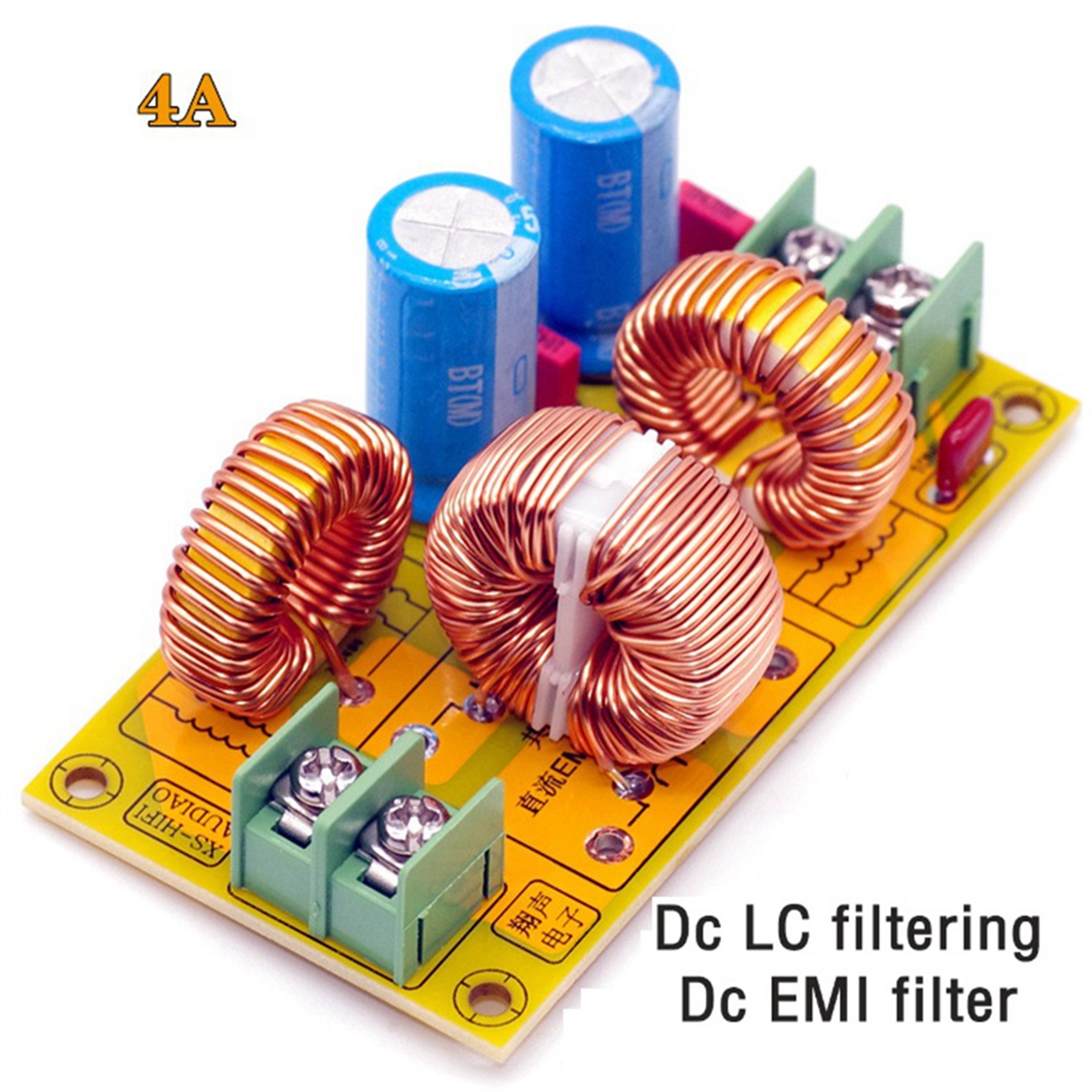4A DC LC Filter FCC Car Audio High Frequency Filtering Low Pass Passive ...