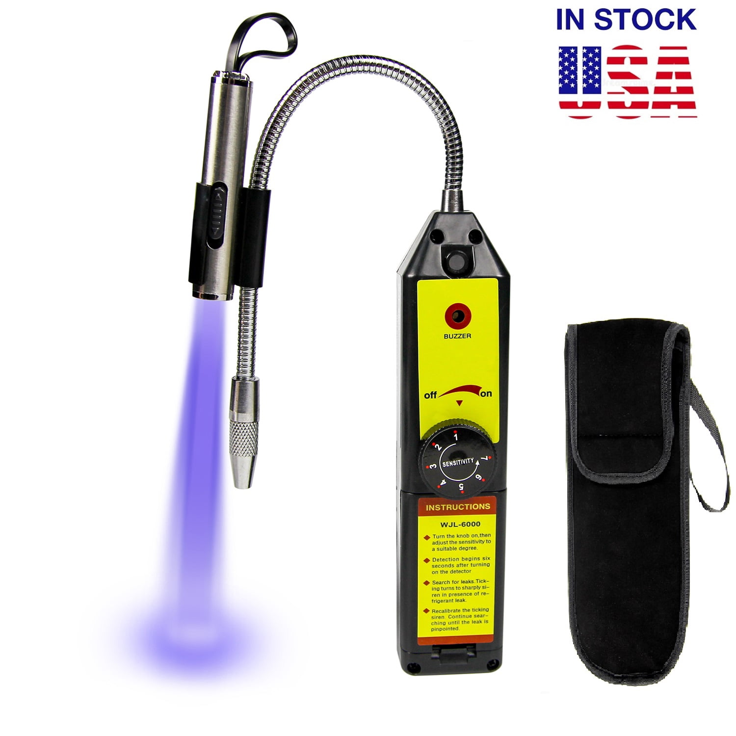4ALLTECH WJL-6000 Pro Freon Refrigerant Halogen Leak Detector with UV ...
