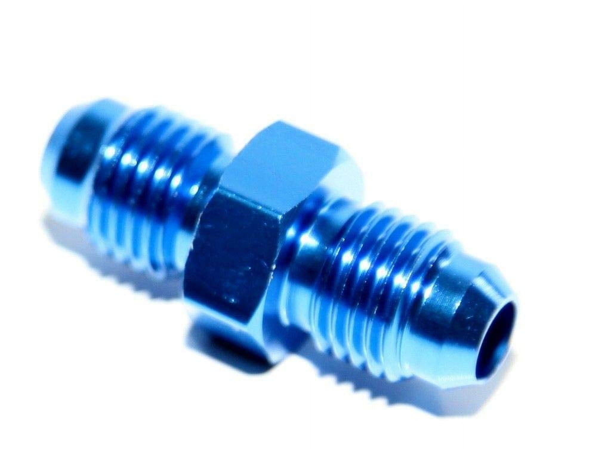 4AN AN-4 Male Thread Straight Aluminum Anodized Fitting Adapter BLUE ...
