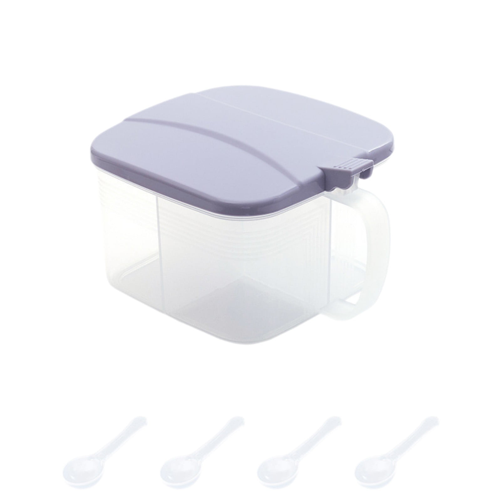 4B 4 Compartments Seasoning Jar Spice Container Multifunctional Spice ...