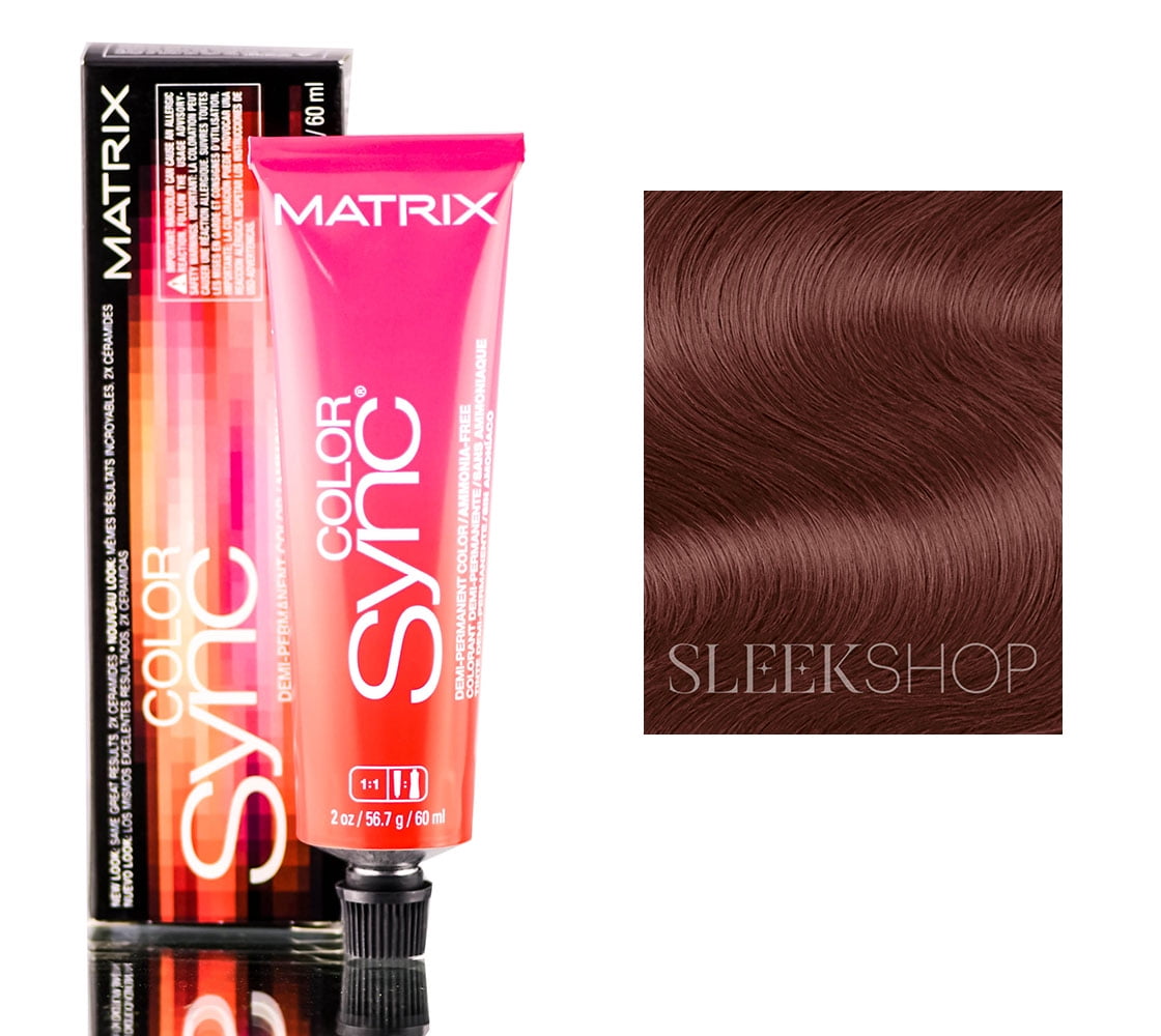 4BR - Dark Brown Brown Red , Matrix SoColor Sync Demi Pre-Bonded ...