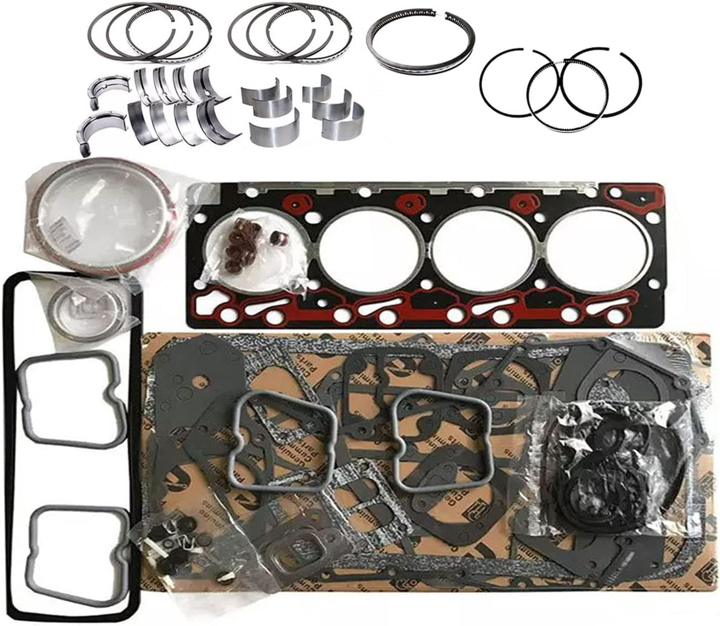 4BT3.9 Engine Overhaul Re-ring Kit Compatible with Cummins 4BT 3.9 ...
