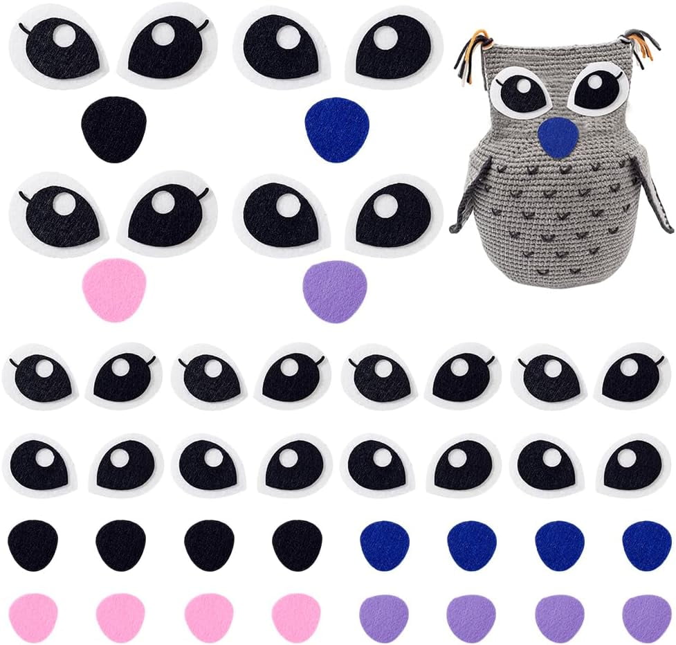 4Bags Eye Mouth Wool Needle Felting Decoration Mixed Shapes 29x29x2mm ...