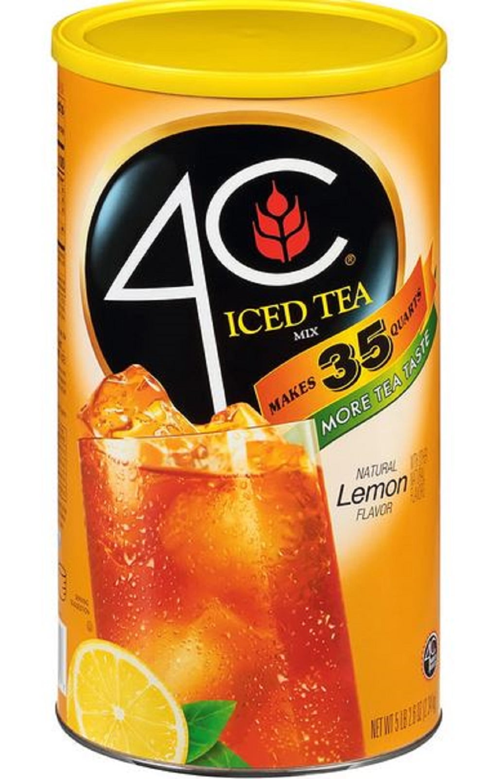 4C Instant Flavored Lemon Iced Tea Mix, 35-Qt. (82.6 oz.) Pack of 2 ...