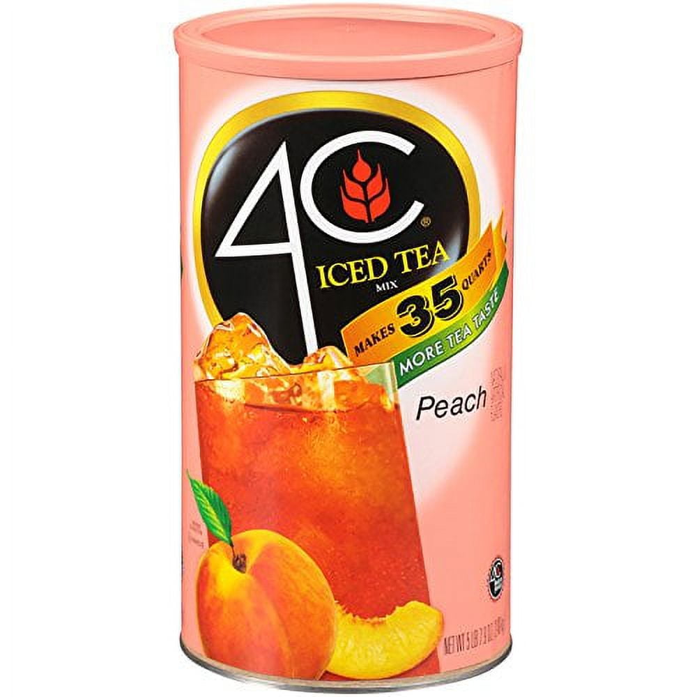 4C Iced Tea Mix Peach 35 qt. (Pack of 2) - Walmart.com