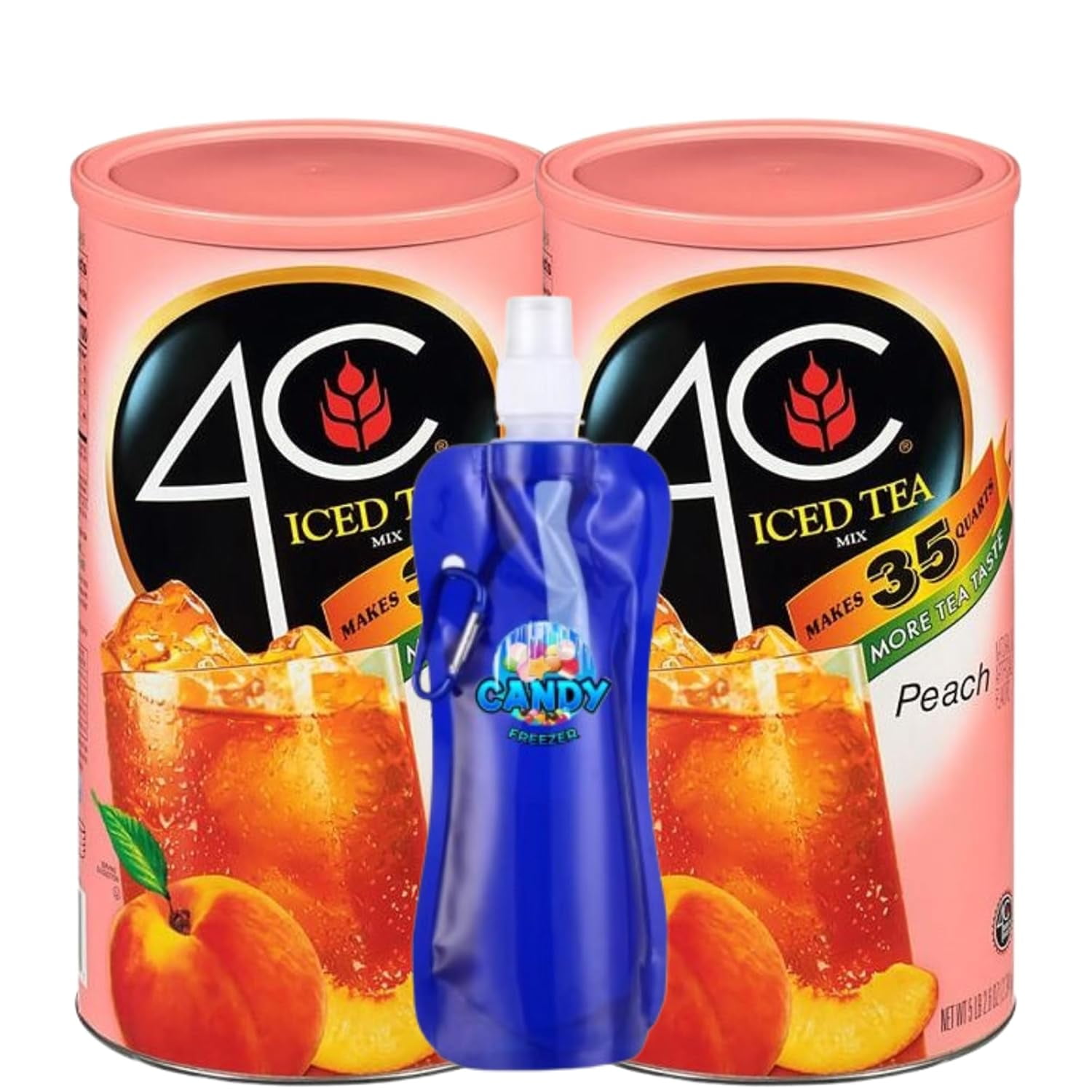 4C Iced Tea Peach Flavored Powdered Drink Mix | Pack of 2 | 82.6 oz Per ...