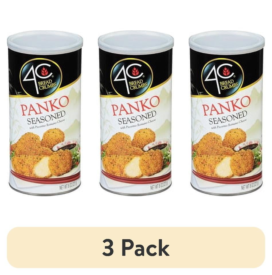 (3 pack) 4C Japanese Style Seasoned Panko Bread Crumbs 8 oz. Canister ...