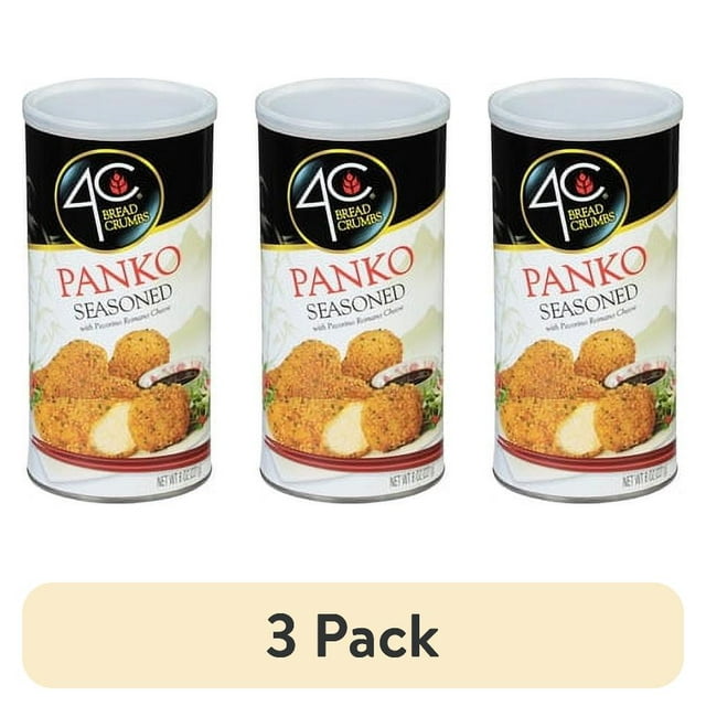 (3 pack) 4C Japanese Style Seasoned Panko Bread Crumbs 8 oz. Canister ...
