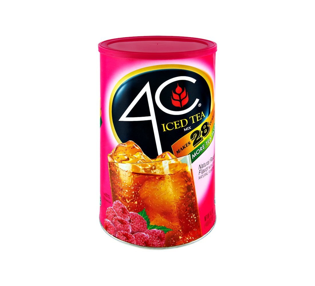 4C Natural Raspberry Flavor Iced Tea Drink Mix - Walmart.com