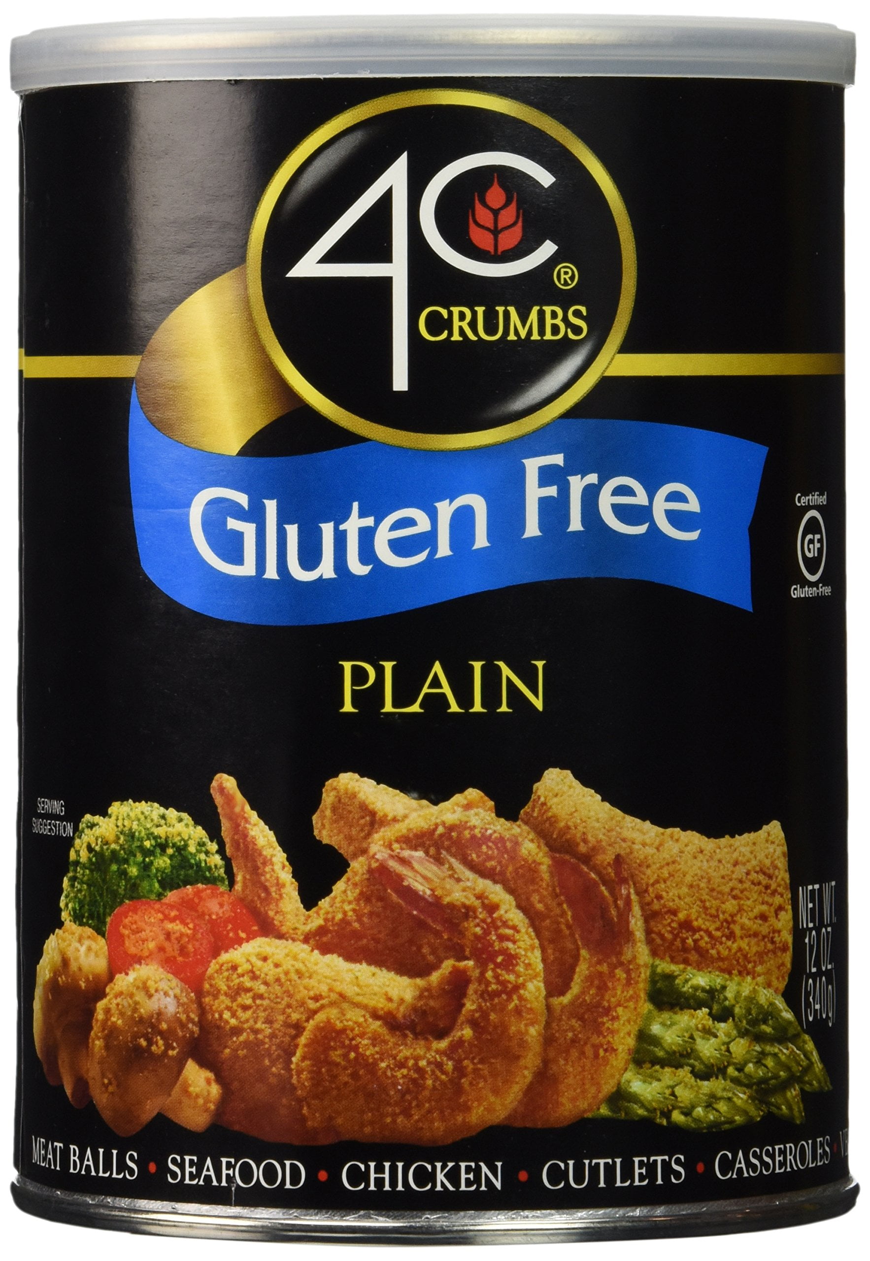 4C Premium Gluten Free Bread Crumbs, Plain, Gluten-Free Flavorful ...
