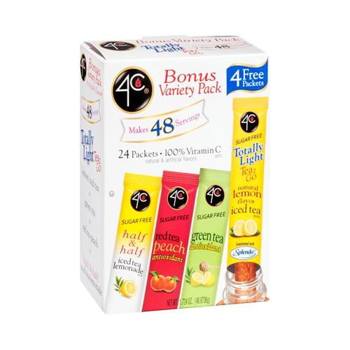 4C Totally Light 2Go Drink Mix Variety Pack - 24 Packets Packaging May ...