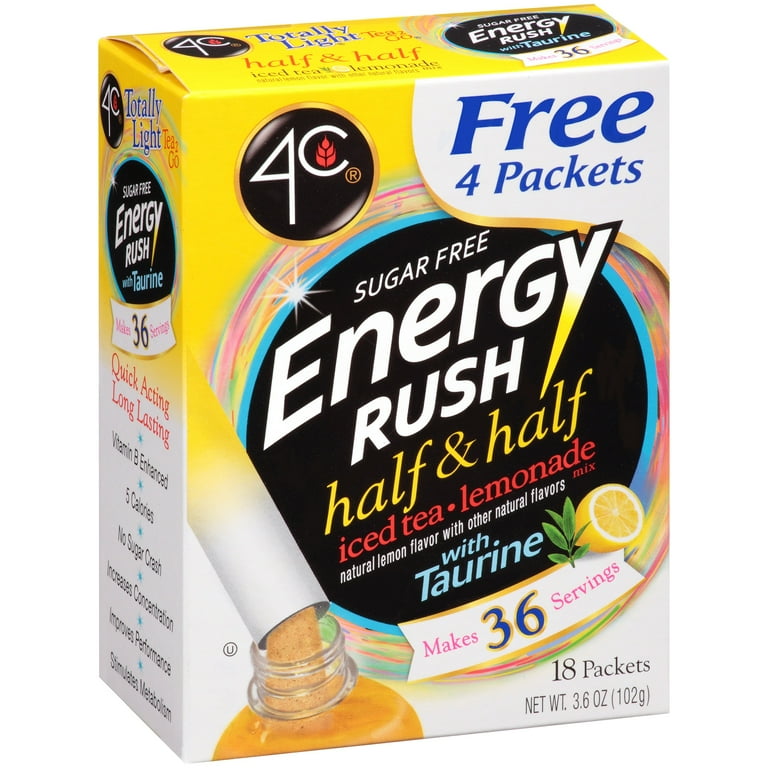 4C Energy Rush With Taurine Variety Pack Drink Mix, 18, 41% OFF