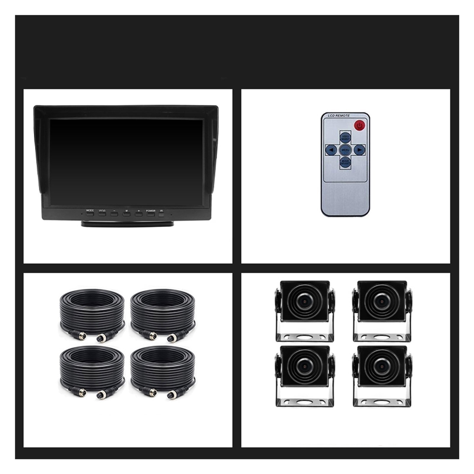 4CH AHD 1280x720P 10.1 Inch IPS Truck Bus Vehicle DVR Recorder Monitor ...