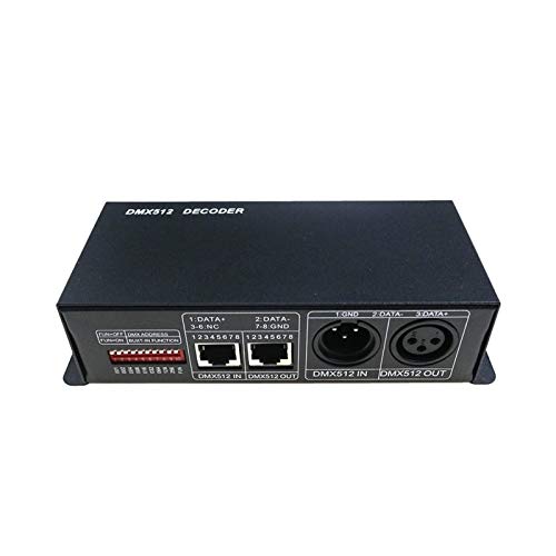 4CH DC12-24V RGBW DMX 512 Decoder LED Controller, RGB LED DMX512 Decoder 4 Channel * 8A for LED ...
