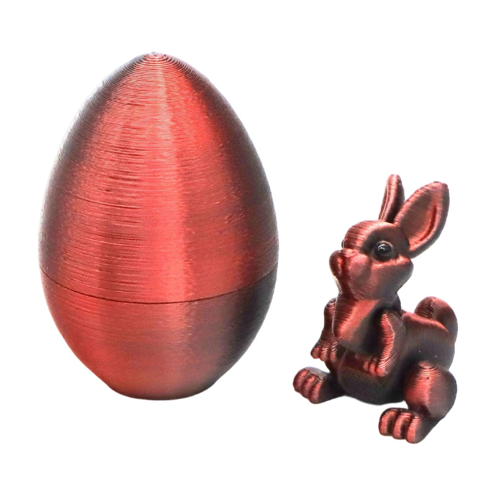 4CM Easter Egg 3D-Printed Bunny Toy Movable Design Creative Desktop ...