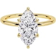 4CT Marquise Cut Moissanite Engagement Ring, 6 Prong Hidden Halo ...