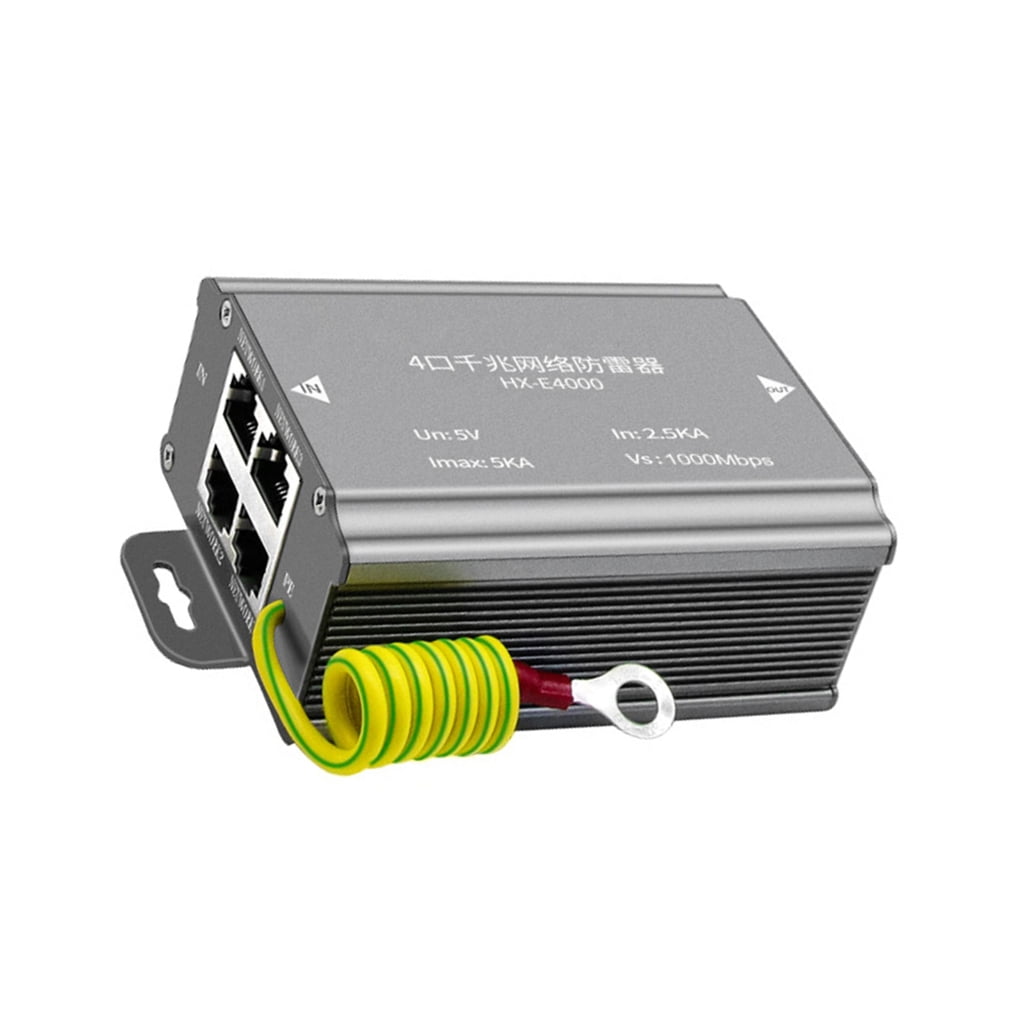 4Channel Ethernet Surge Protector Networking Surge Arrestor for Signal ...