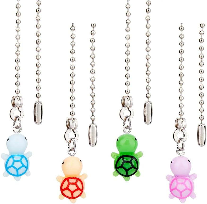 4 Colors Light Pull Chain Set Iron Pull Ball Chains Extension with ...