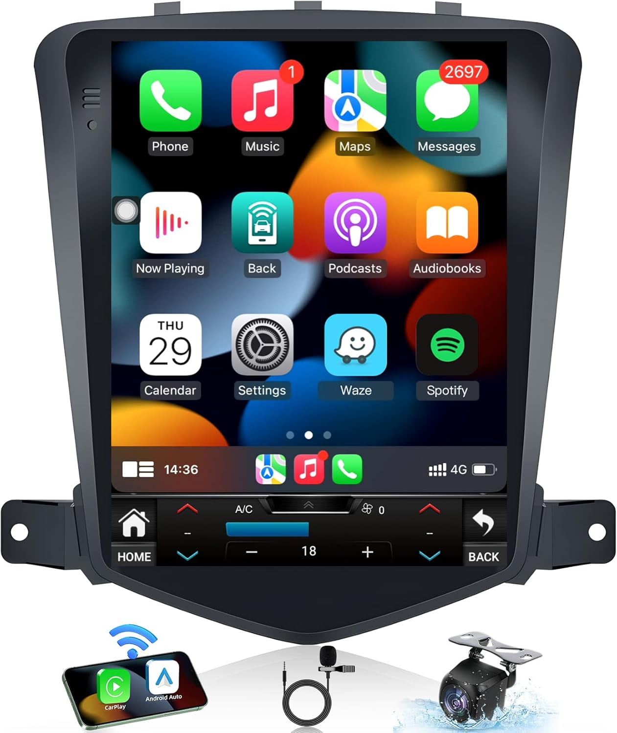 4Core + 64GB Android 13 Upgrade Car Radio for Chevrolet Chevy Cruze ...