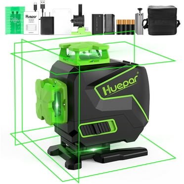 4D 16 Lines Self-leveling Laser Level, 200Ft Green Beam Tiling Floor ...
