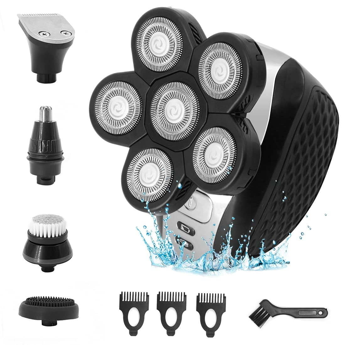4D Bald Head Shavers - Anti-Pinch Electric Razor, 5-in-1 Grooming Kit ...