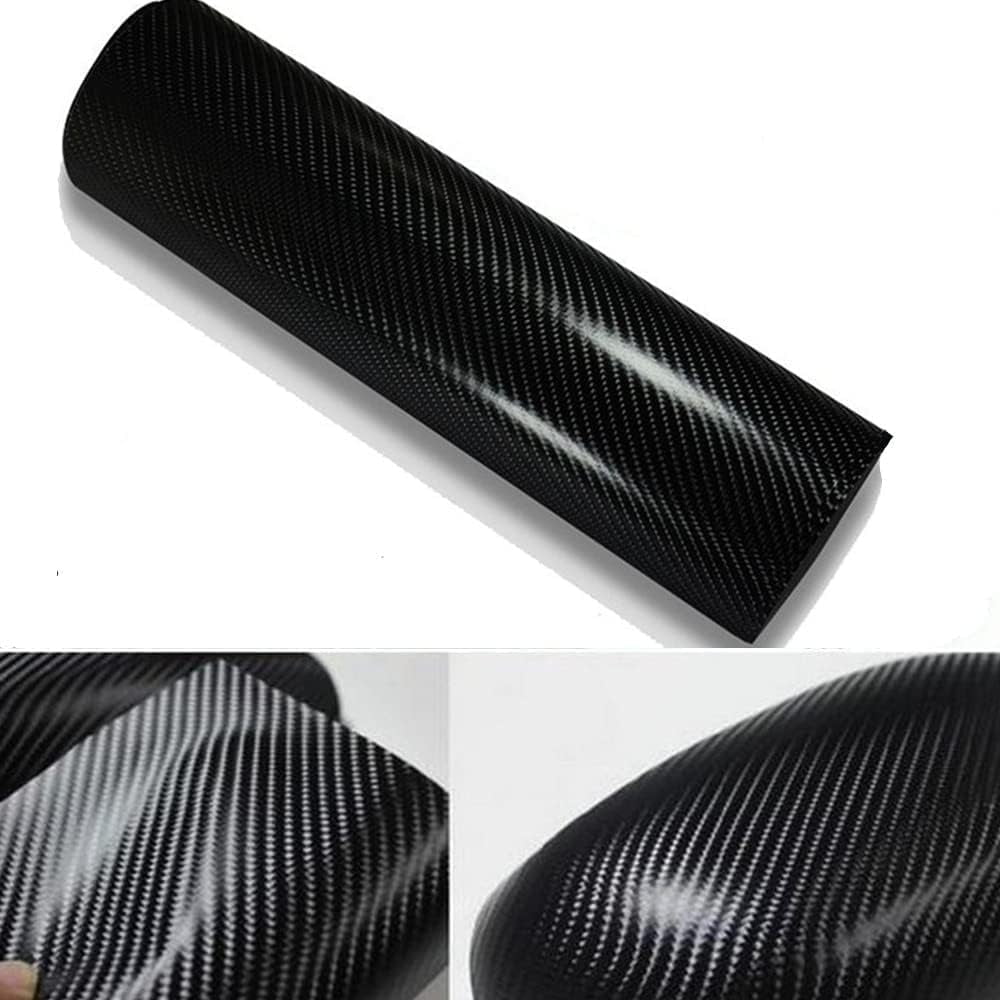 4D Black Carbon Fiber Vinyl Wrap Sticker with Air Release Bubble Free ...