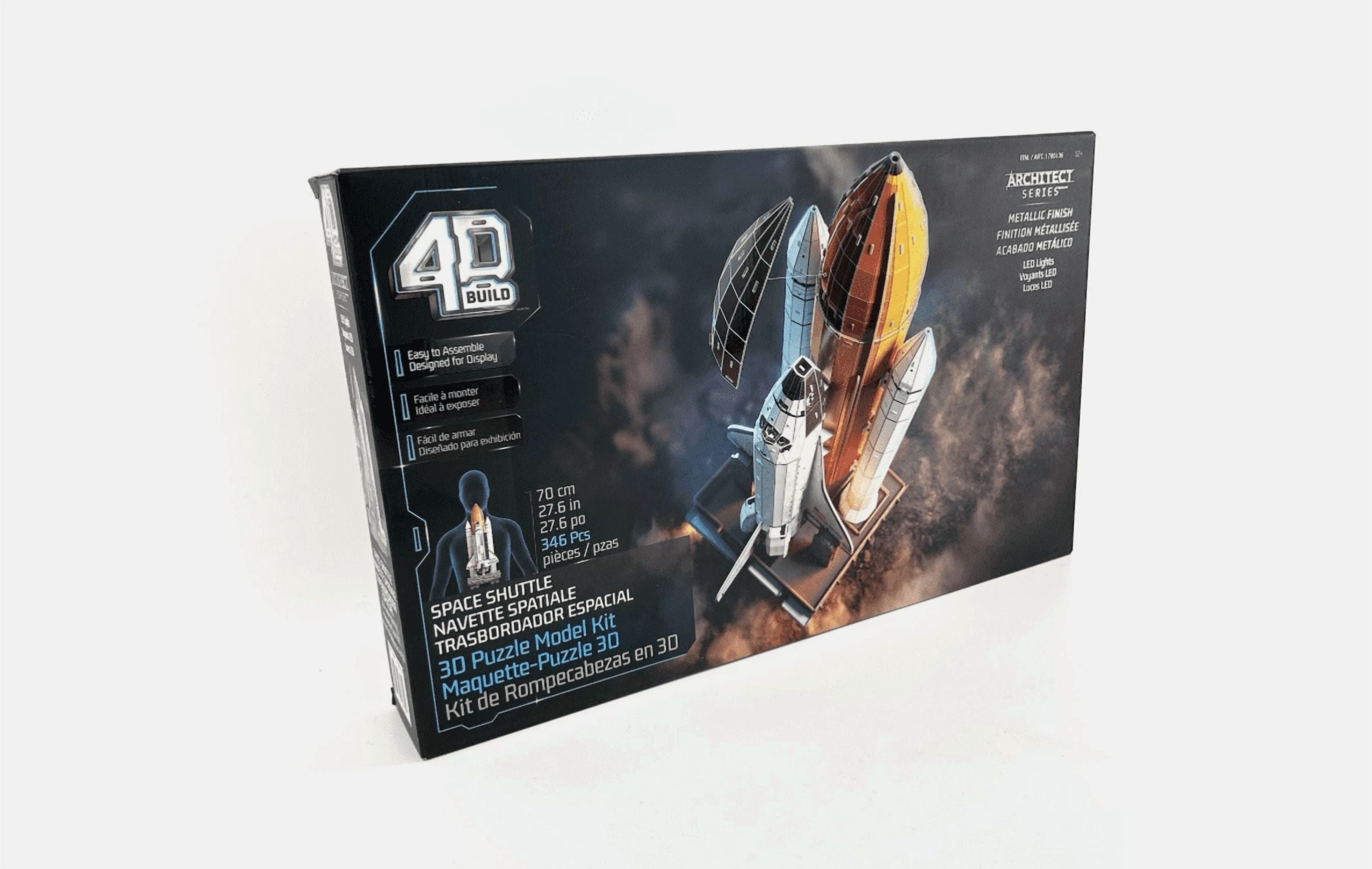4D Build Architect Series Space Shuttle 3D Puzzle Model Kit w/LED ...