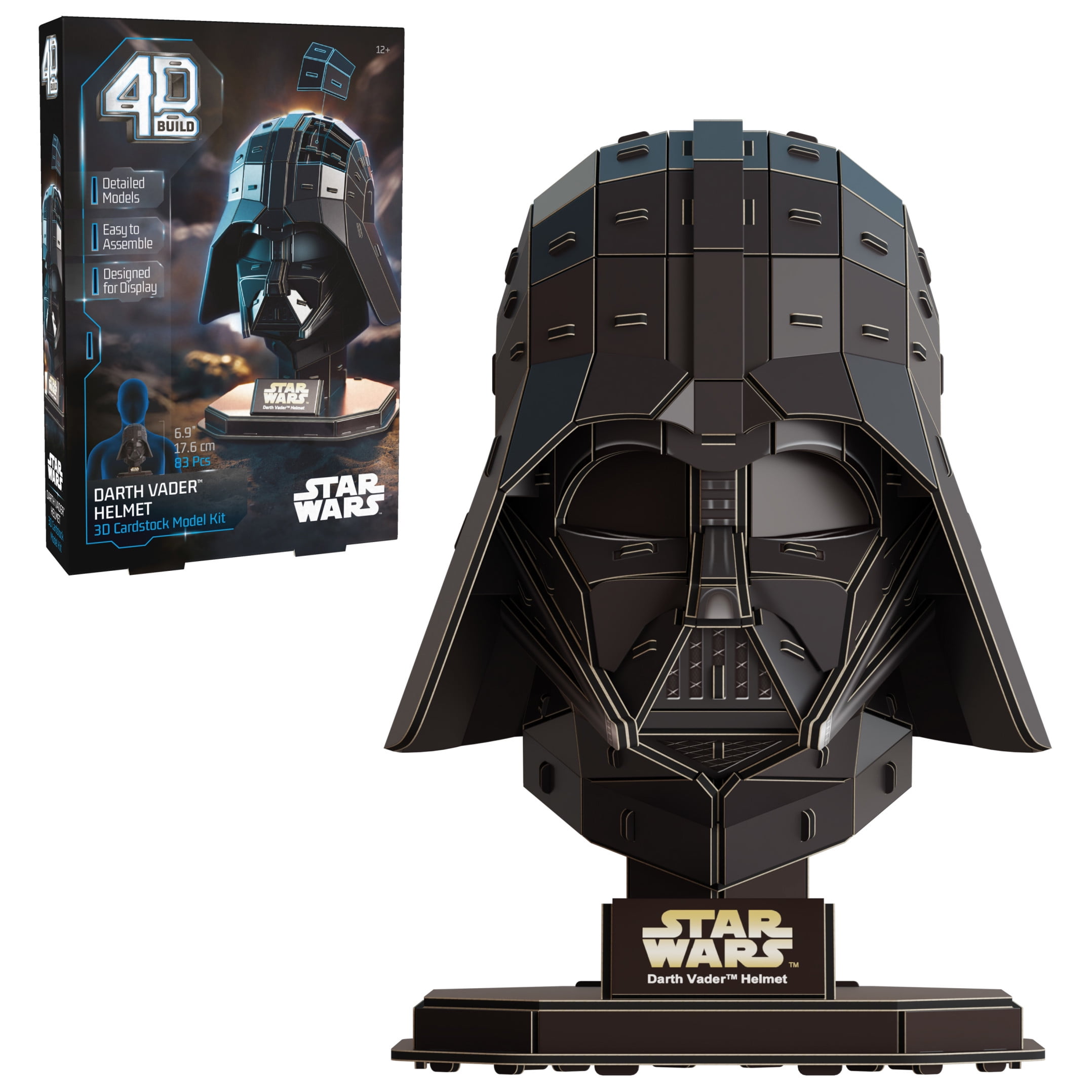 4D Build Star Wars Darth Vader 3D Cardstock Model Kit, 83 Pieces, 5.2 x ...