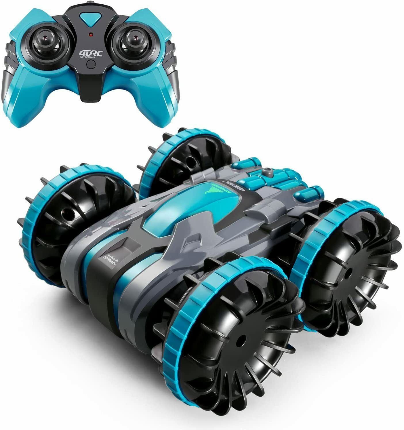 4D C9 Amphibious Car for Kids 2.4GHZ Rechargeable Battery RC Stunt Vehicle 360° - Walmart.com