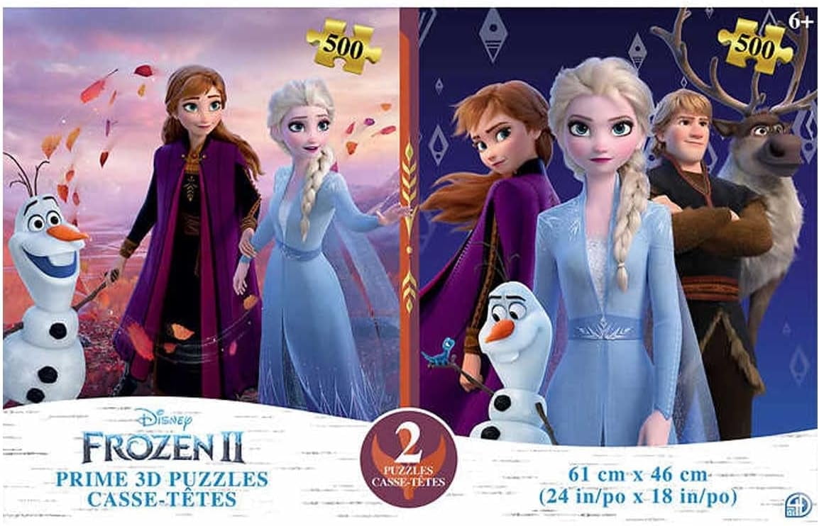 4D Cityscape Frozen 2 D Puzzles 500 Piece Puzzle Twin Pack - Walmart.com
