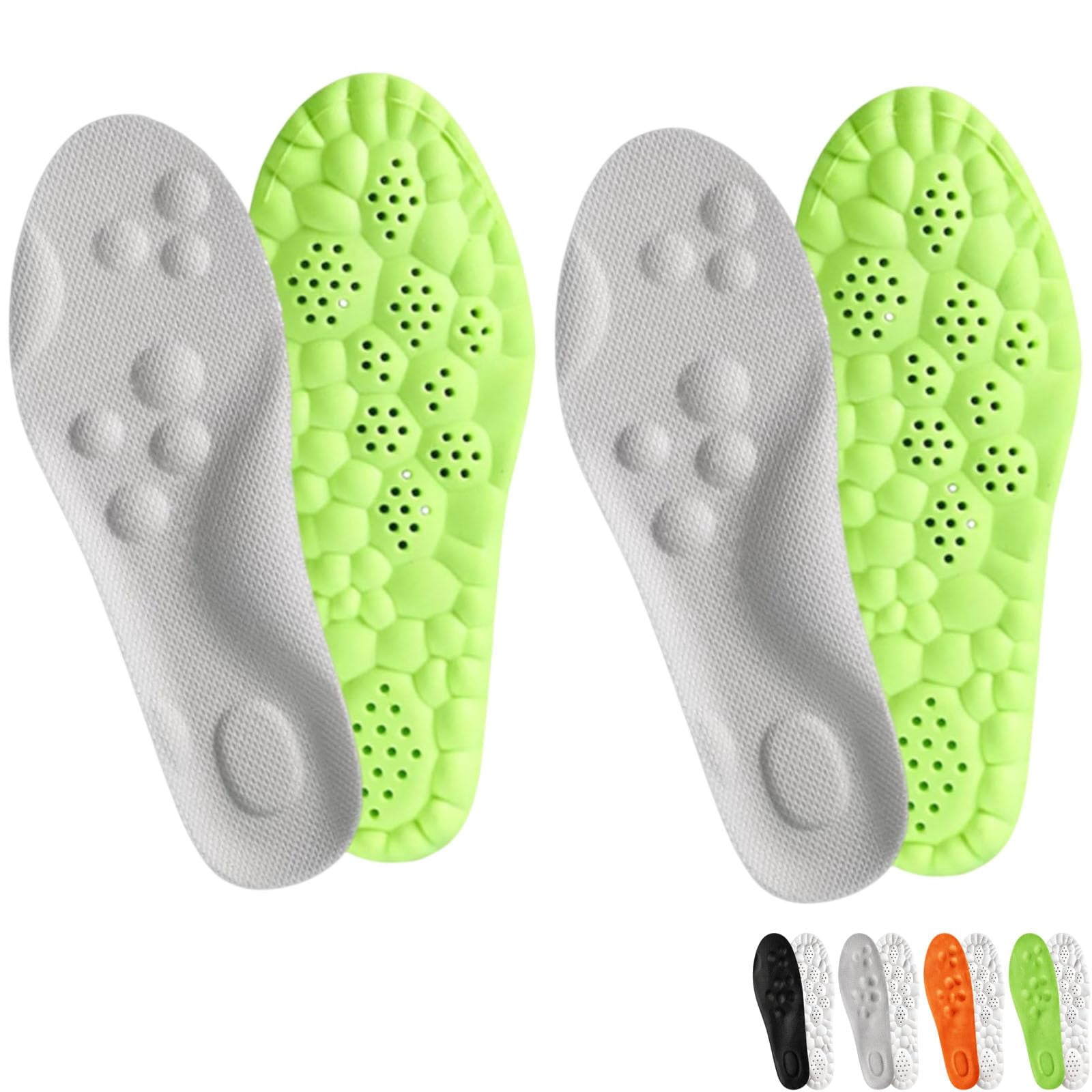 4D Cloud Comfort Memory Foam Insoles for Men & Women, Soft Shoe Inserts ...
