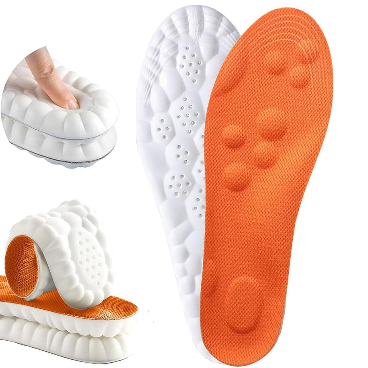 4D Cloud Insoles for Men Women, Breathable Memory Foam Cloud Massage ...