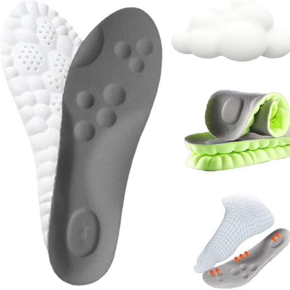 4D Cloud Insoles for Men & Women - Memory Foam Shoe Insoles with ...