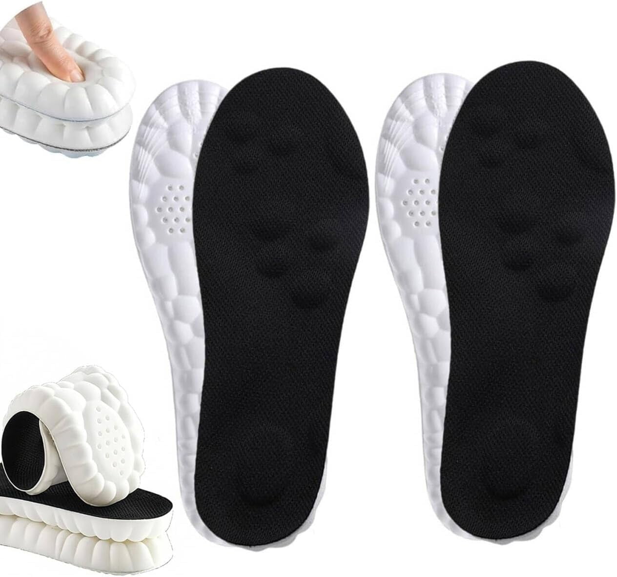 4D Cloud Insoles for Men & Women | Breathable Memory Foam Cloud Massage ...