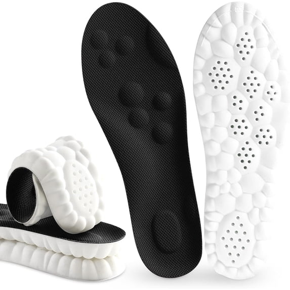 4D Cloud Insoles for Men Women, Memory Foam Shoe Inserts with Arch ...