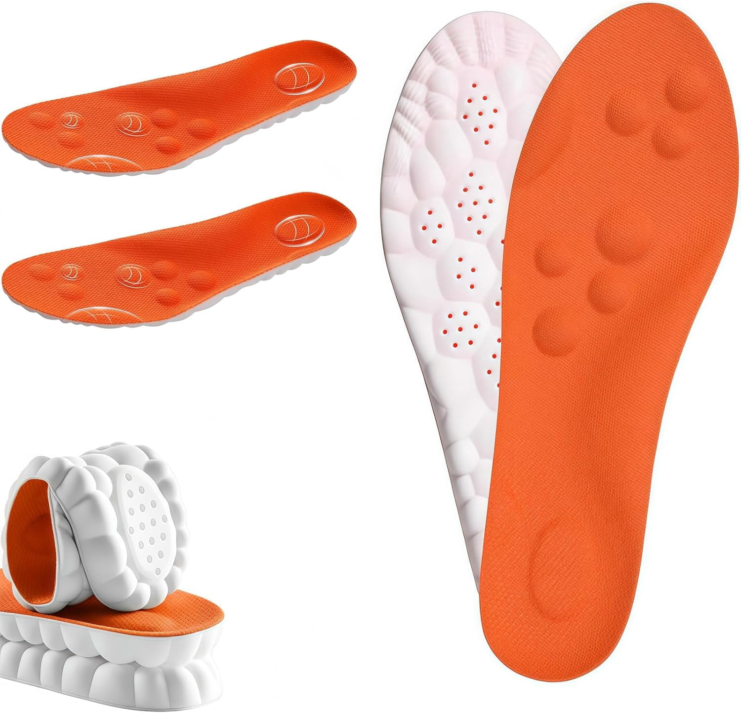 4D Cloud Shoe Insole Super Soft Comfort Memory Foam Inserts，Inserts for ...