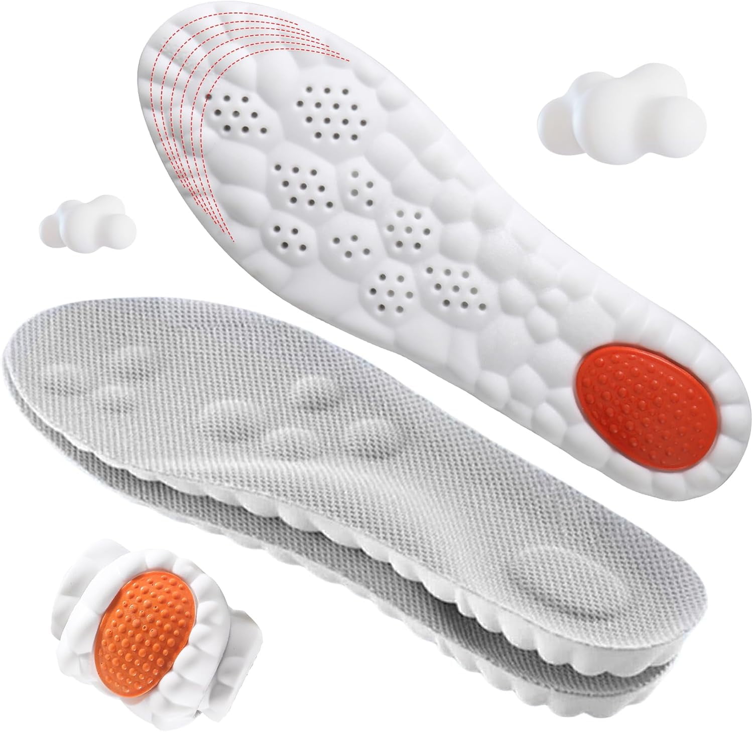 4D Cloud-Soft Comfort Soles for Men - Memory Foam Cushioning Steppers ...