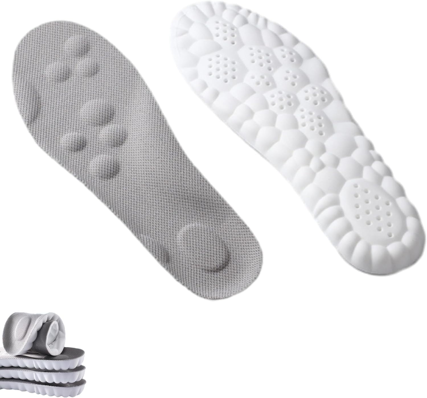 4D Cloud Technology Arch Support Memory Foam Insoles, Super Soft ...