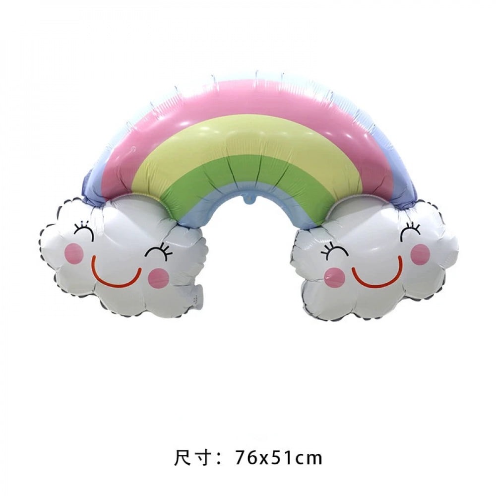 4D Clouds Rainbow Foil Balloons Birthday Party Decor Kids Toys Air ...