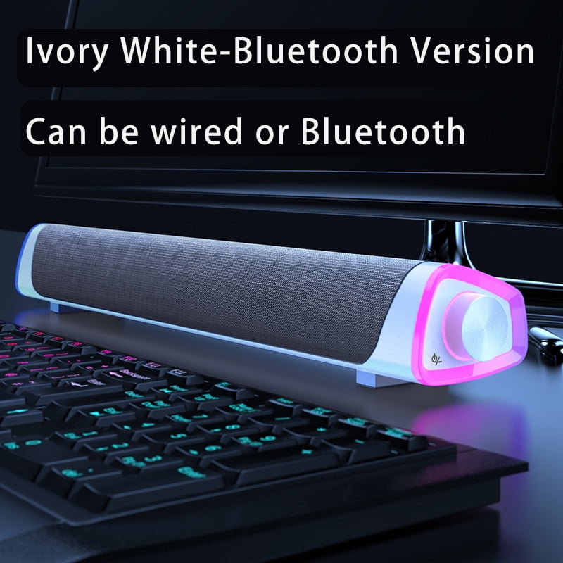 4D Computer Speaker Bar Stereo Sound Subwoofer Bluetooth Speaker For ...