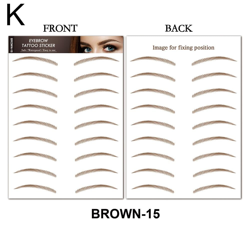 4D Eyebrows Tattoo Real Look Sticker False Eyebrow Stick Waterproof On ...