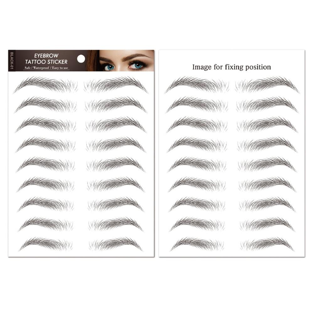 4D Eyebrows Tattoo Stickers Bionic Brow Transfer Realistic Embroidery ...