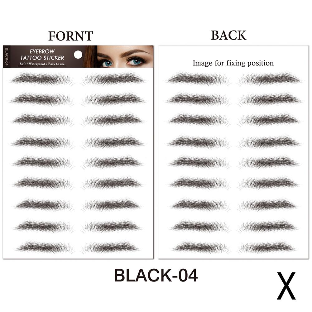 4D Eyebrows Tattoo Stickers Bionic Brow Transfer Realistic Embroidery ...