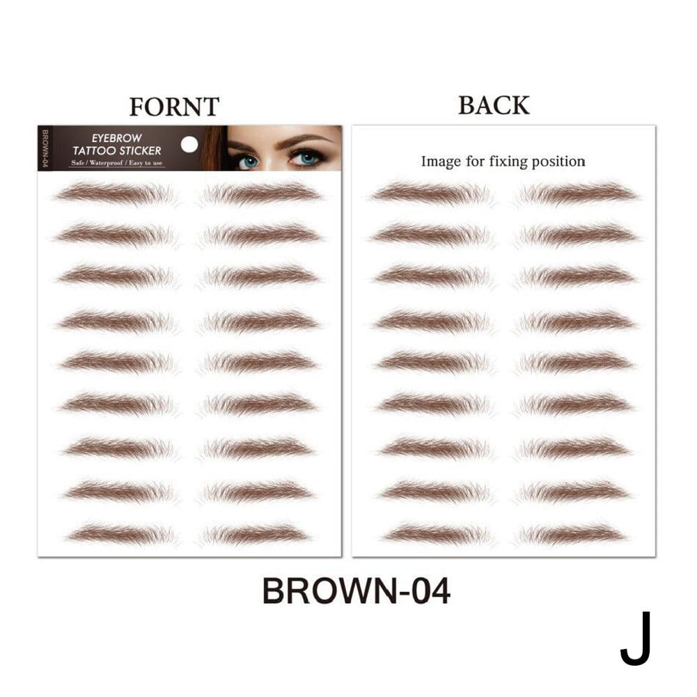 4D Eyebrows Tattoo Stickers Bionic Brow Transfer Realistic Waterproof ...