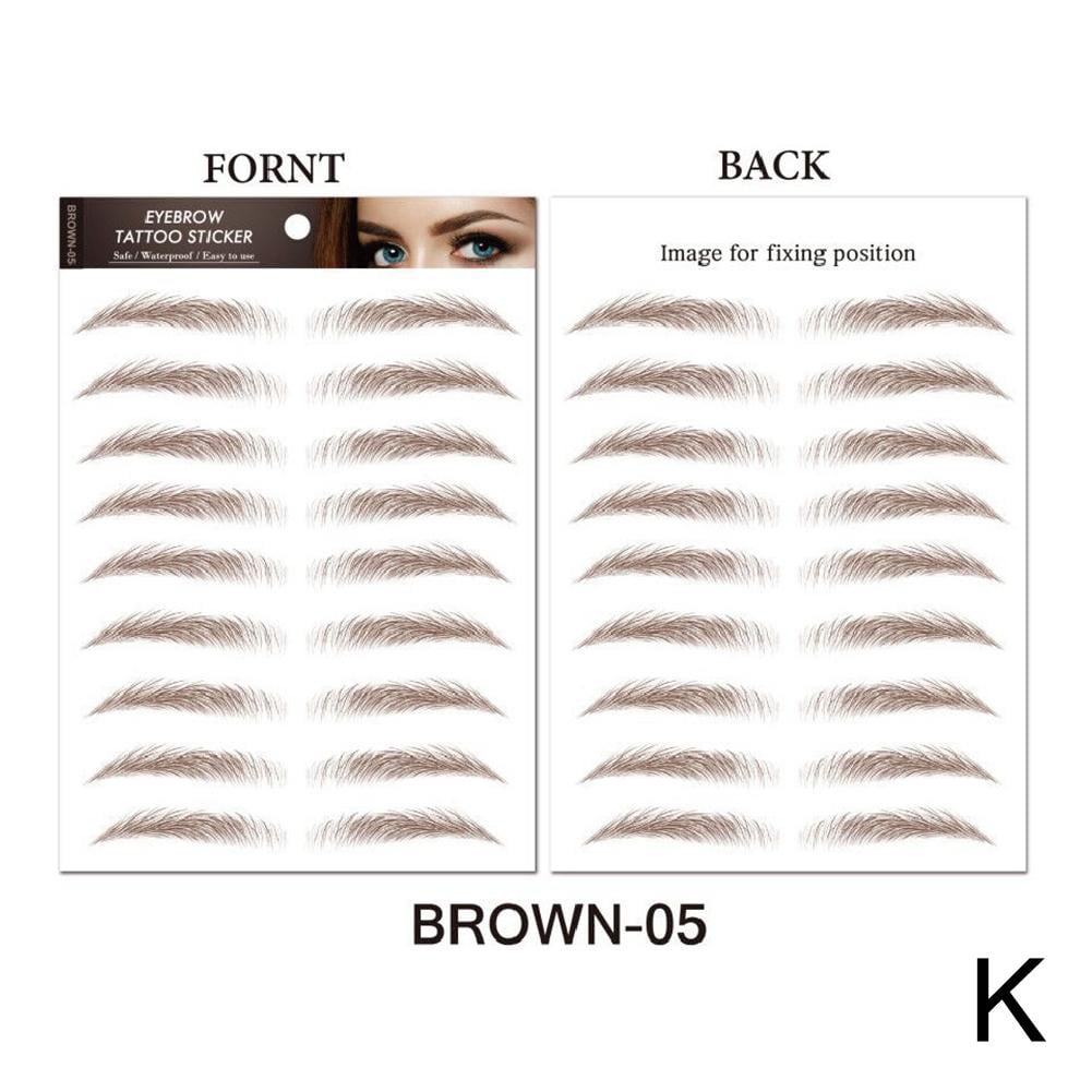 4D Eyebrows Tattoo Stickers Bionic Brow Transfer Realistic Waterproof ...