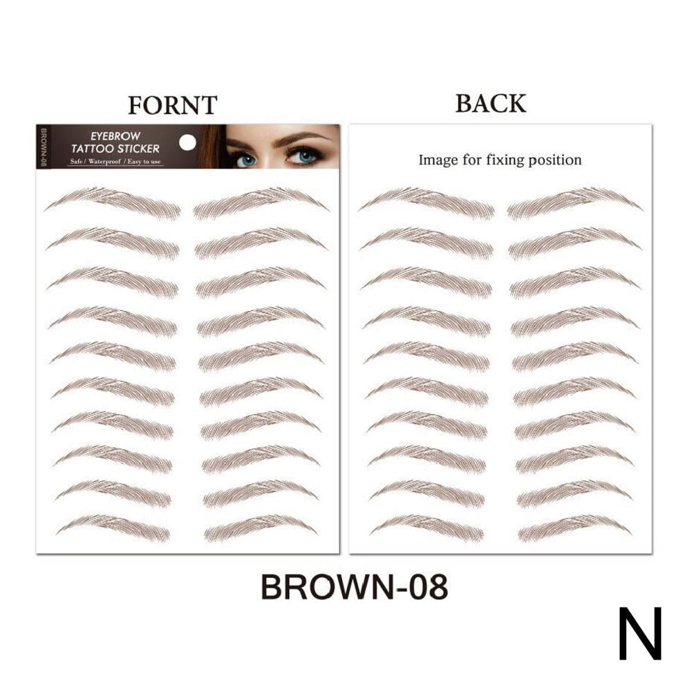 4D Eyebrows Tattoo Stickers Bionic Brow Transfer Realistic Waterproof ...
